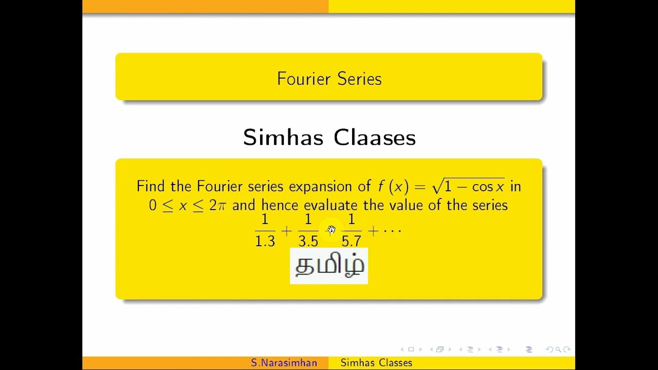 Find The Fourier Series Of F x sqrt 1 cos X In 0 2pi And Find 1 By