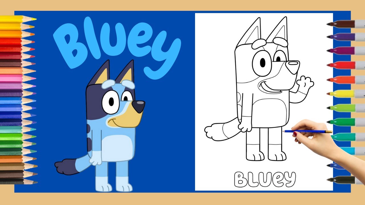 Time To Color | Bluey | Crayola Markers - YouTube