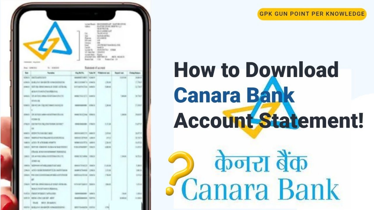 Canara Bank Statement Download करें मोबाइल से | Step-by-Step Guide 2025 ...