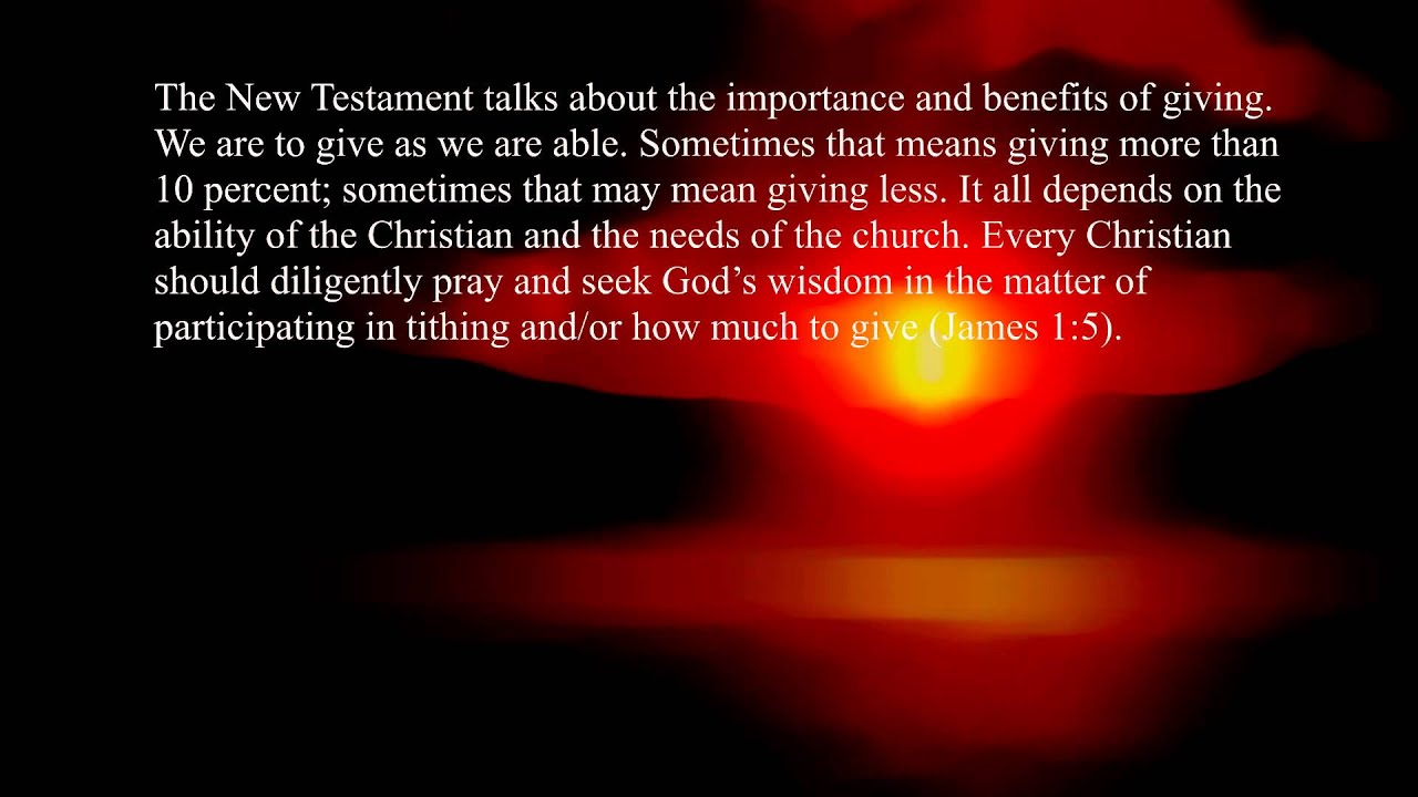 What does the Bible say about Christian tithing? - YouTube