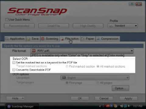 Durchsuchbare PDF-Dokumente erstellen mit dem ScanSnap - YouTube