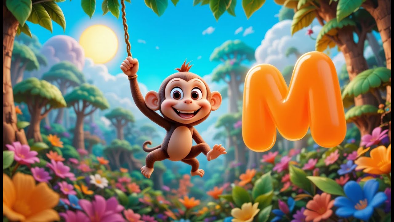 M N O Alphabet Song | Fun ABC Learning with Animals & Phonics for Kids ...