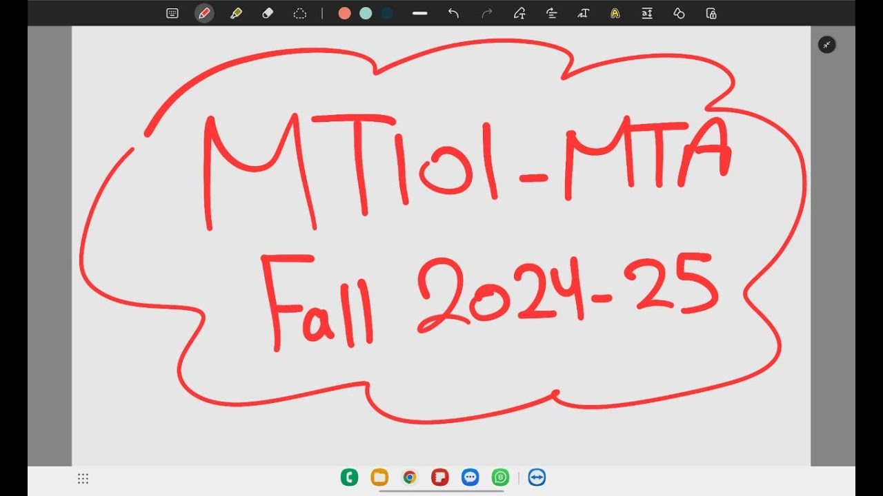 MT101 MTA Fall 2024 2025+important Notes - YouTube