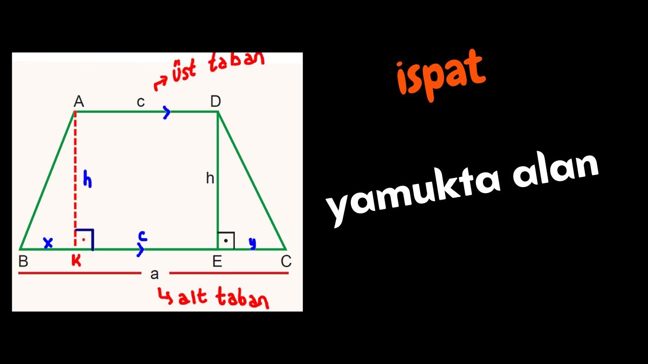 📣İSPAT📣Yamuk Alan Formülü - YouTube
