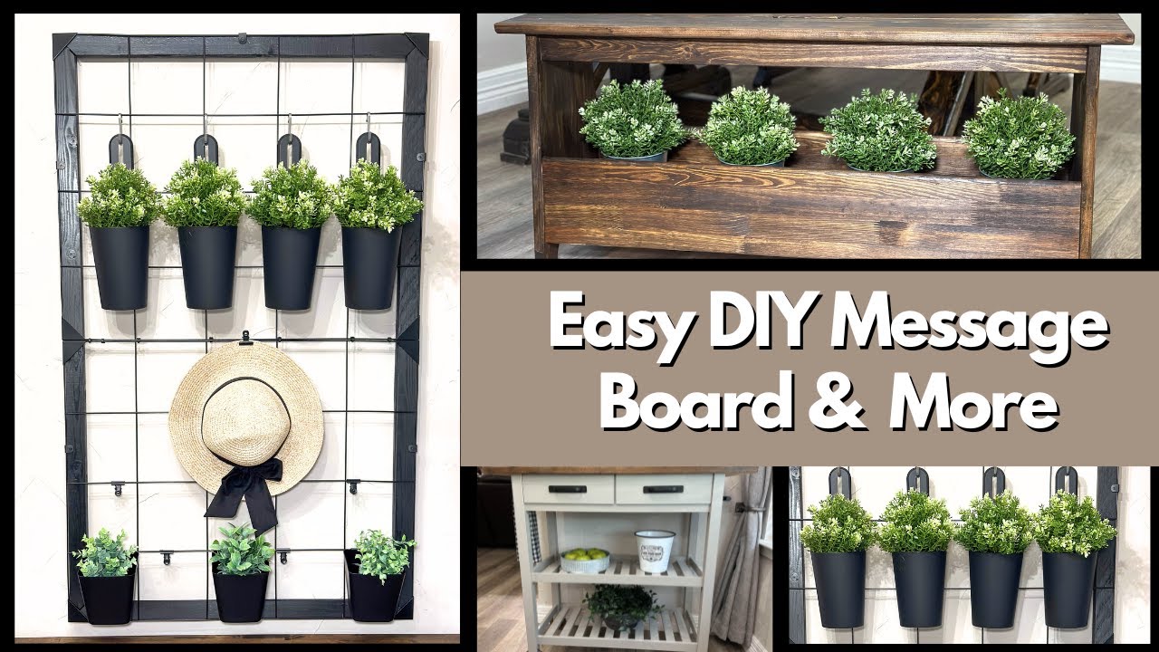 Easy DIY Message Board and Furniture Transformation/DIY on a Budget ...