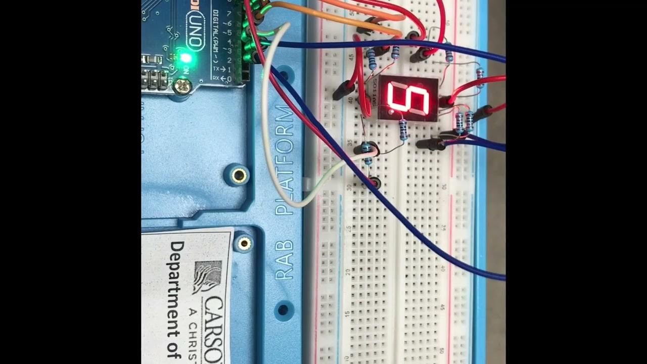 Arduino Display 7 Segment Count Down Number Youtube