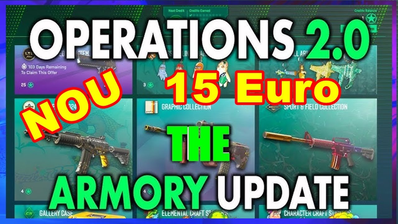 OPERATIUNE NOUA IN CS 2 THE ARMORY 100 SKIN-uri NOI (NEW PASS AND SKINS ...