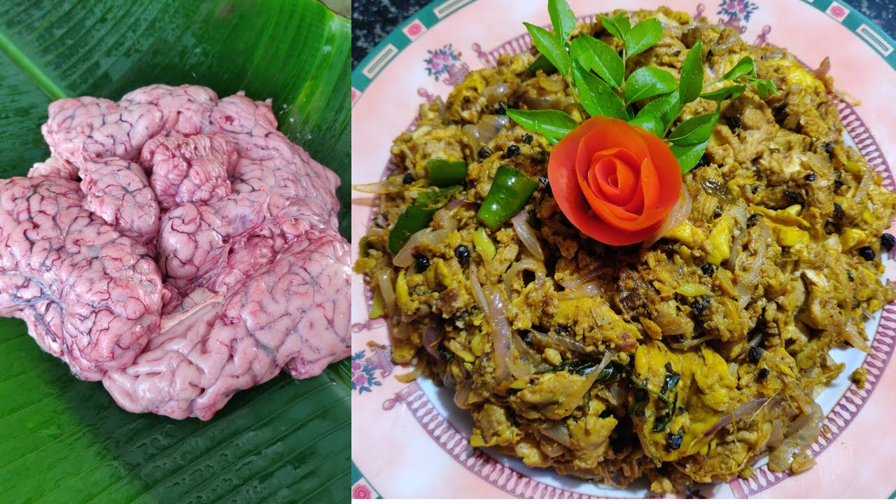 പോത്തിന്റെ തലച്ചോർ ഉലർത്തിയത് | Buffalo brain roast - YouTube