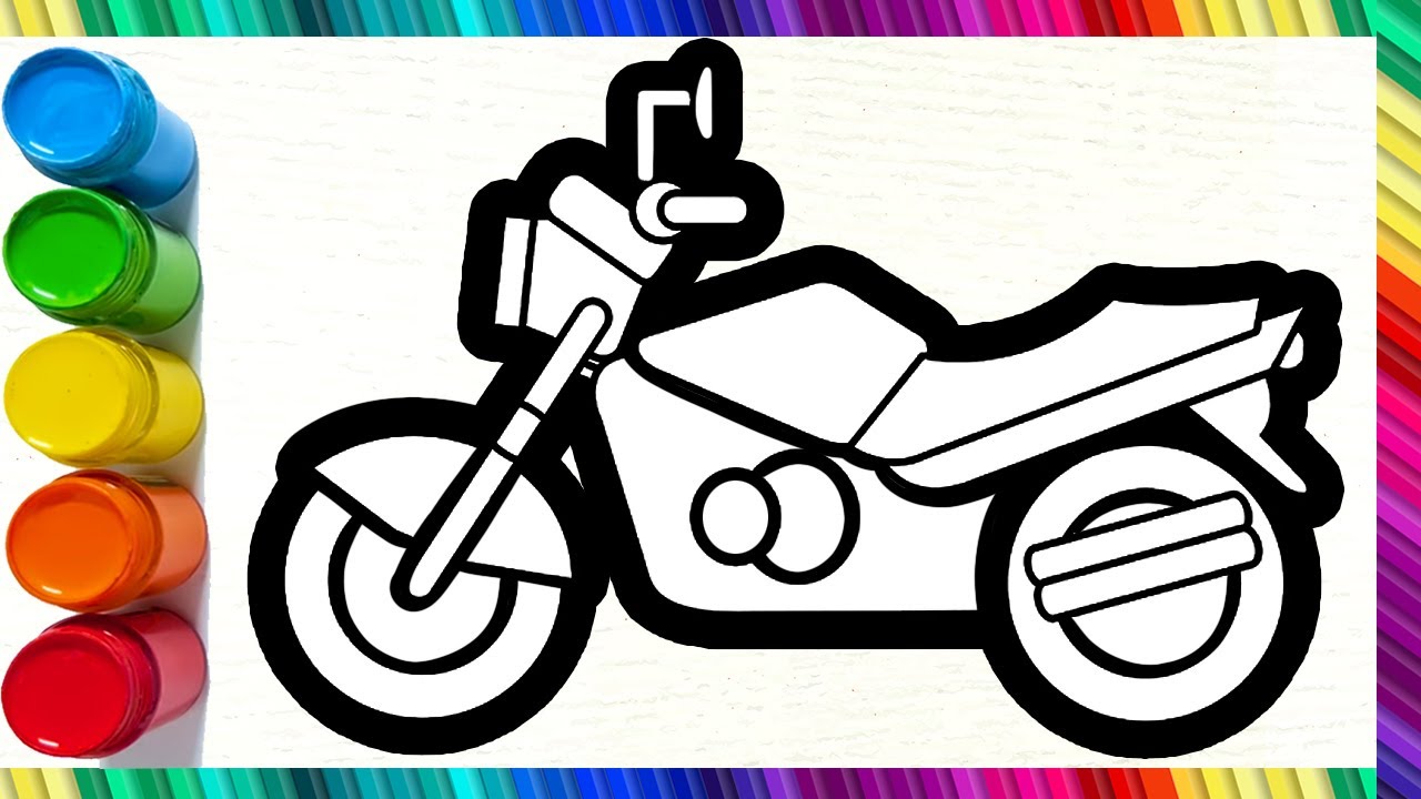 How to Draw a Beautiful Tracker Motorcycle | Easy Step By Step Tutorial ...