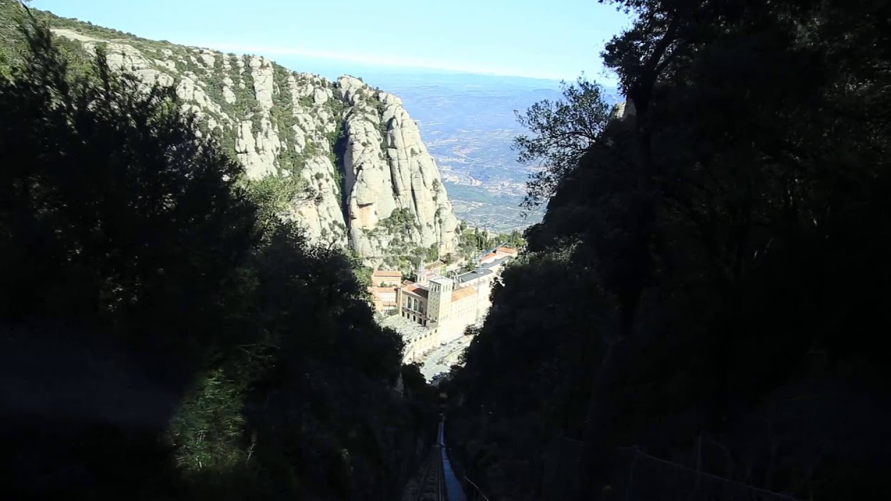 Sant Joan Funicular in Montserrat - YouTube
