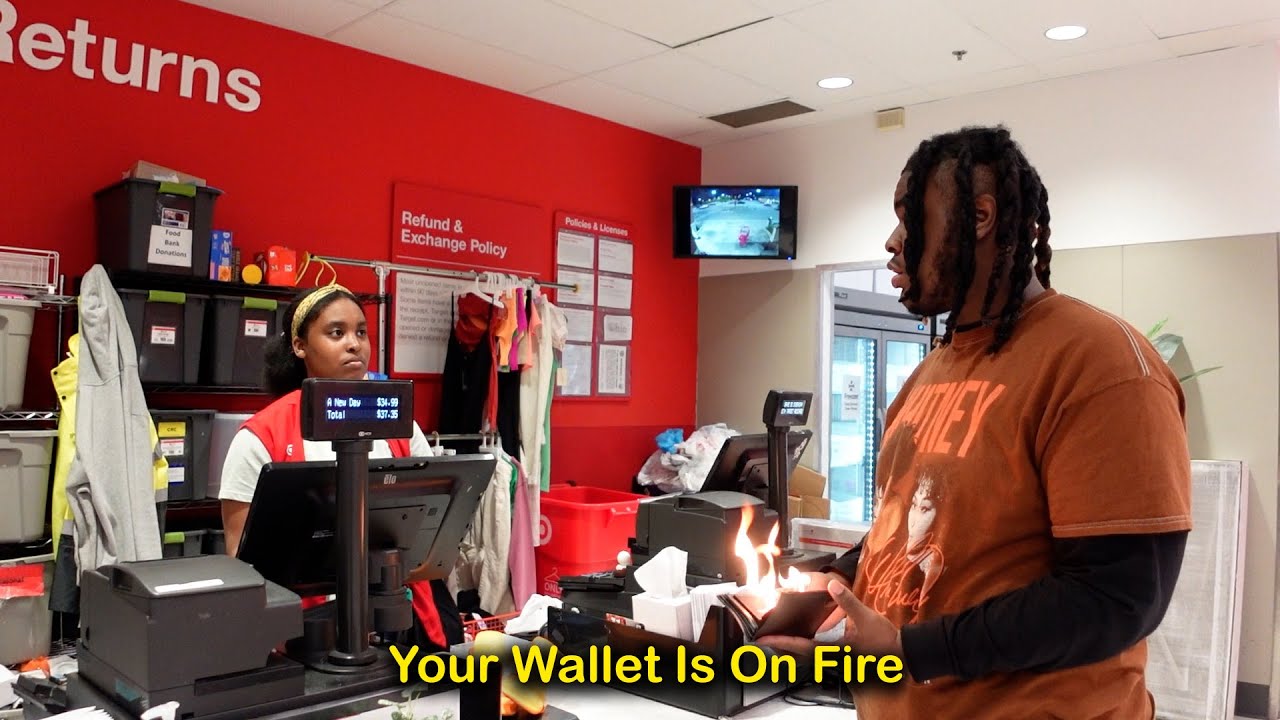 Fire Wallet Prank! - YouTube