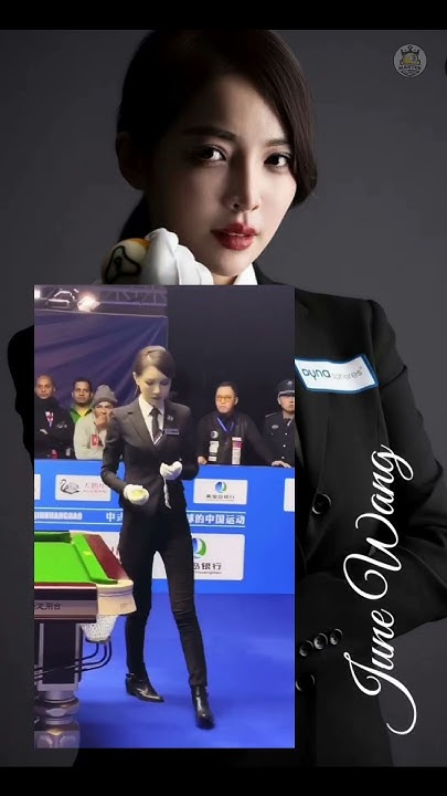 The charm of the beauty of referee june wang 😍 #billiards #referee #junewang #beautyfull #beauty ...
