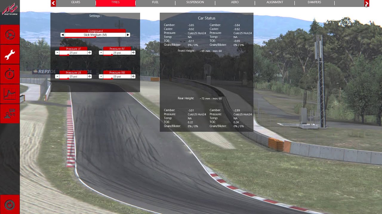 Assetto corsa setup sheets - YouTube