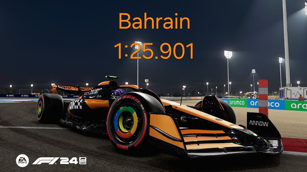 F1 24 Bahrain International Circuit Time Trial Hot Lap (1:25.901 After ...