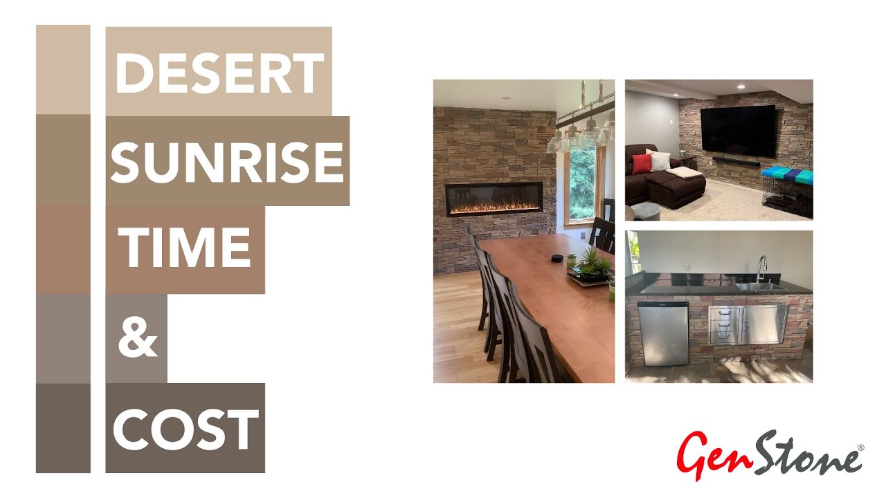Natural Stone Cost vs Stone Veneer Cost | GenStone Desert Sunrise Time ...