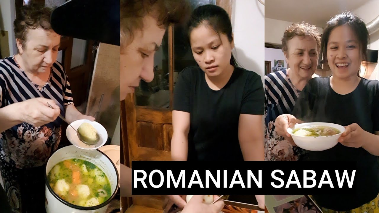 NAGLULUTO KAMI NG AKING ROMANIAN BYEANAN NG = SUPA DE PUI CU GALUSTE = SARAP NA SARAP - YouTube