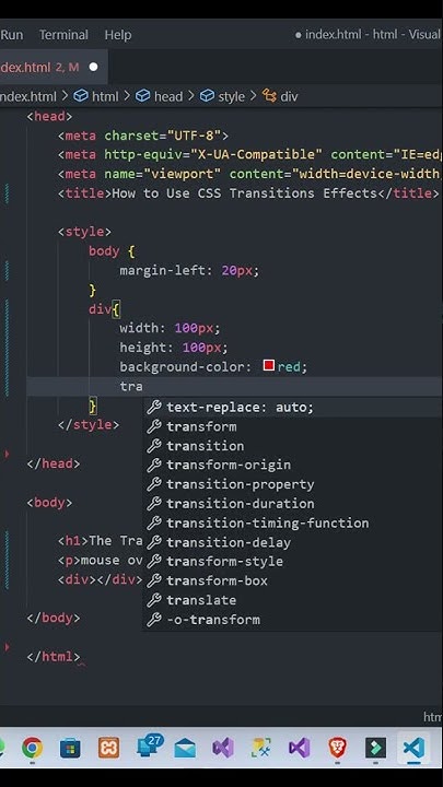 How to Use CSS Transitions Effects in Html CSS #html #css #transition #effects #shorts - YouTube