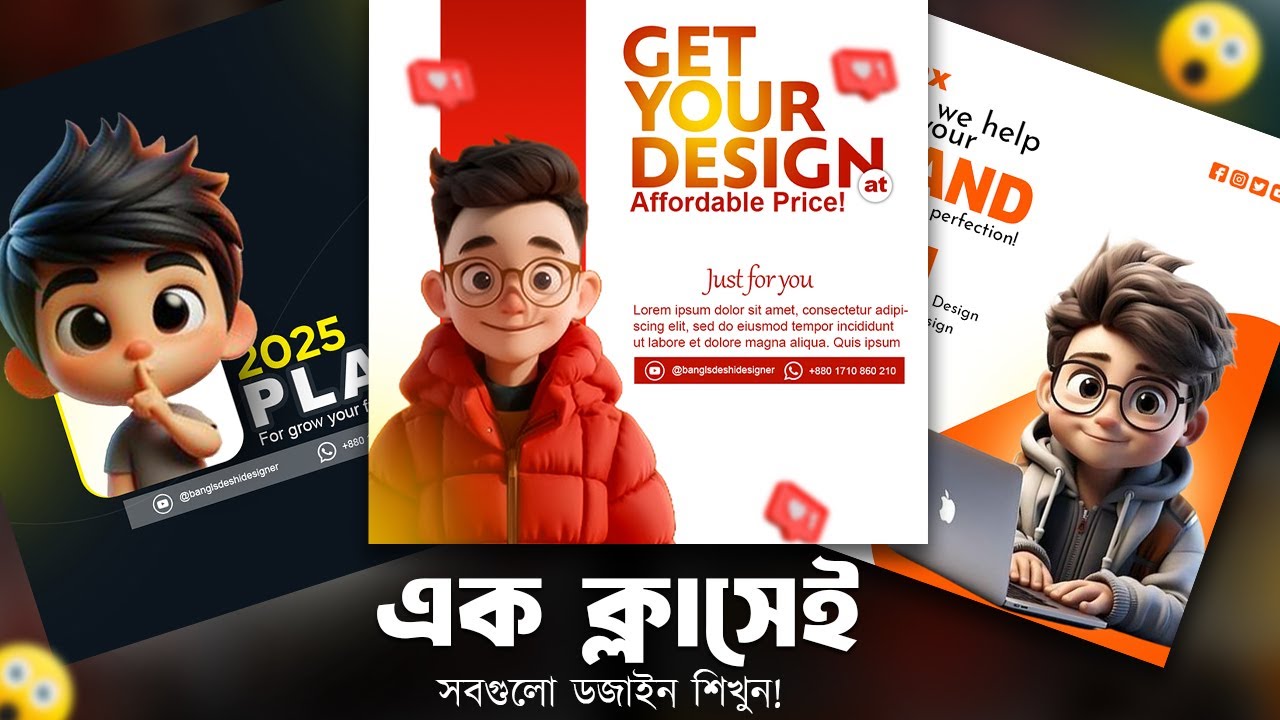 Social Media Post Design in Photoshop | Poster Design | How to Create ...