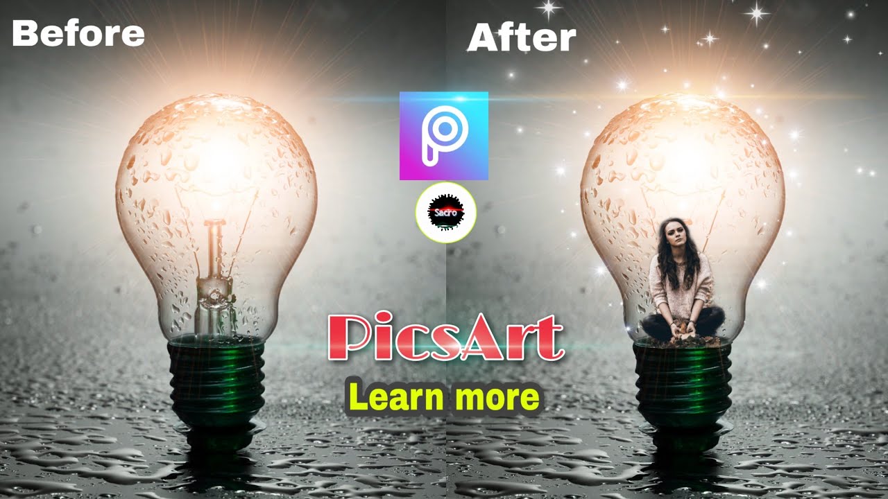 PicsArt bulb object image tutorial ! basic PicsArt manipulation image ...
