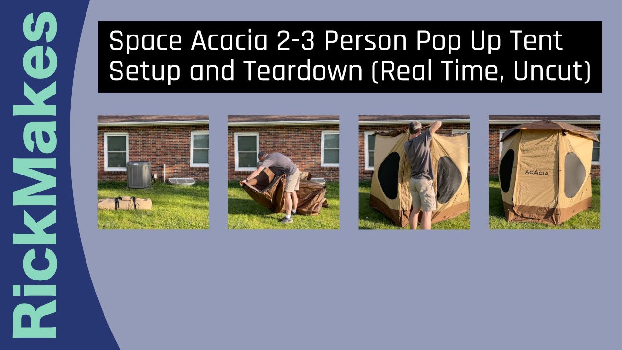 Space Acacia 2-3 Person Pop Up Tent Setup and Teardown (Real Time ...