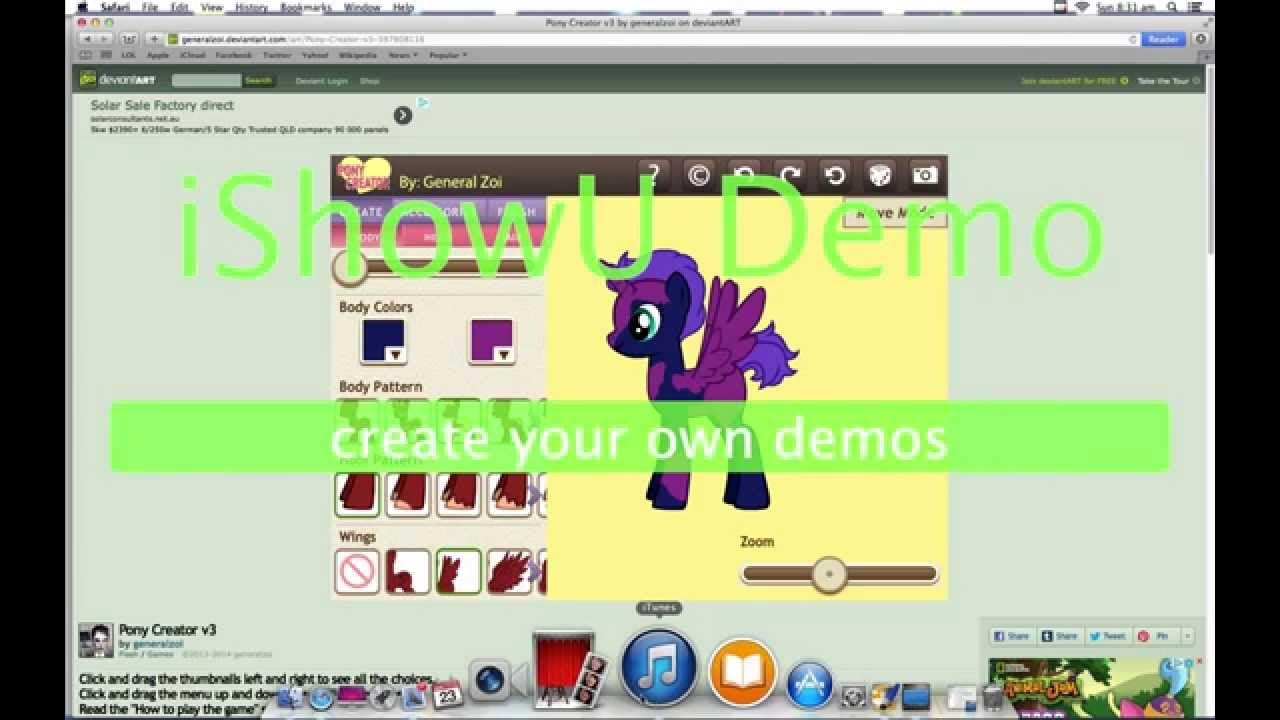 How To Do A Cool Glitch On General Zoi's Pony Creator (V3) - YouTube