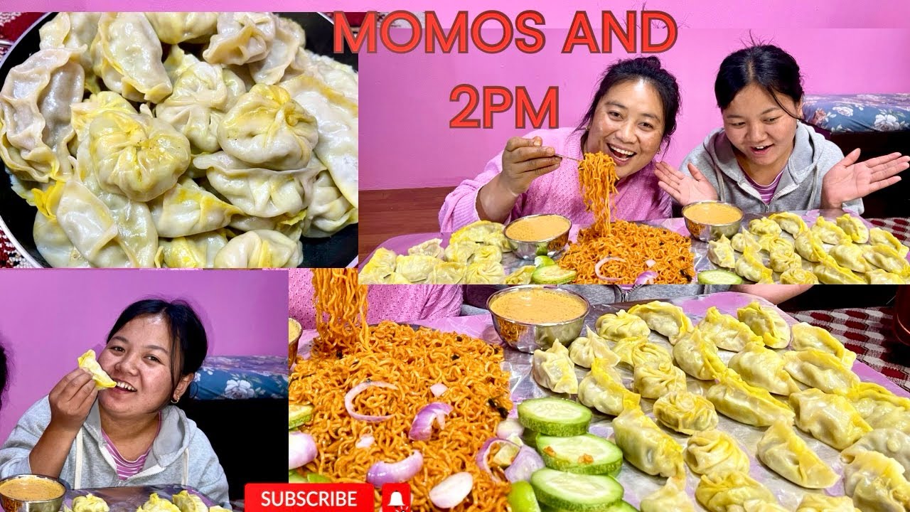 Chicken Momo and 2pm Noodle Eating.Didi Vs Bahini - YouTube