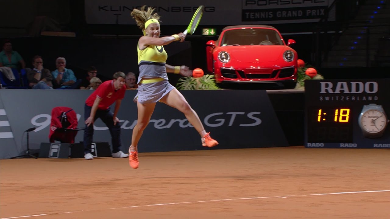Match Highlights round one - Porsche Tennis Grand Prix 2017 - YouTube