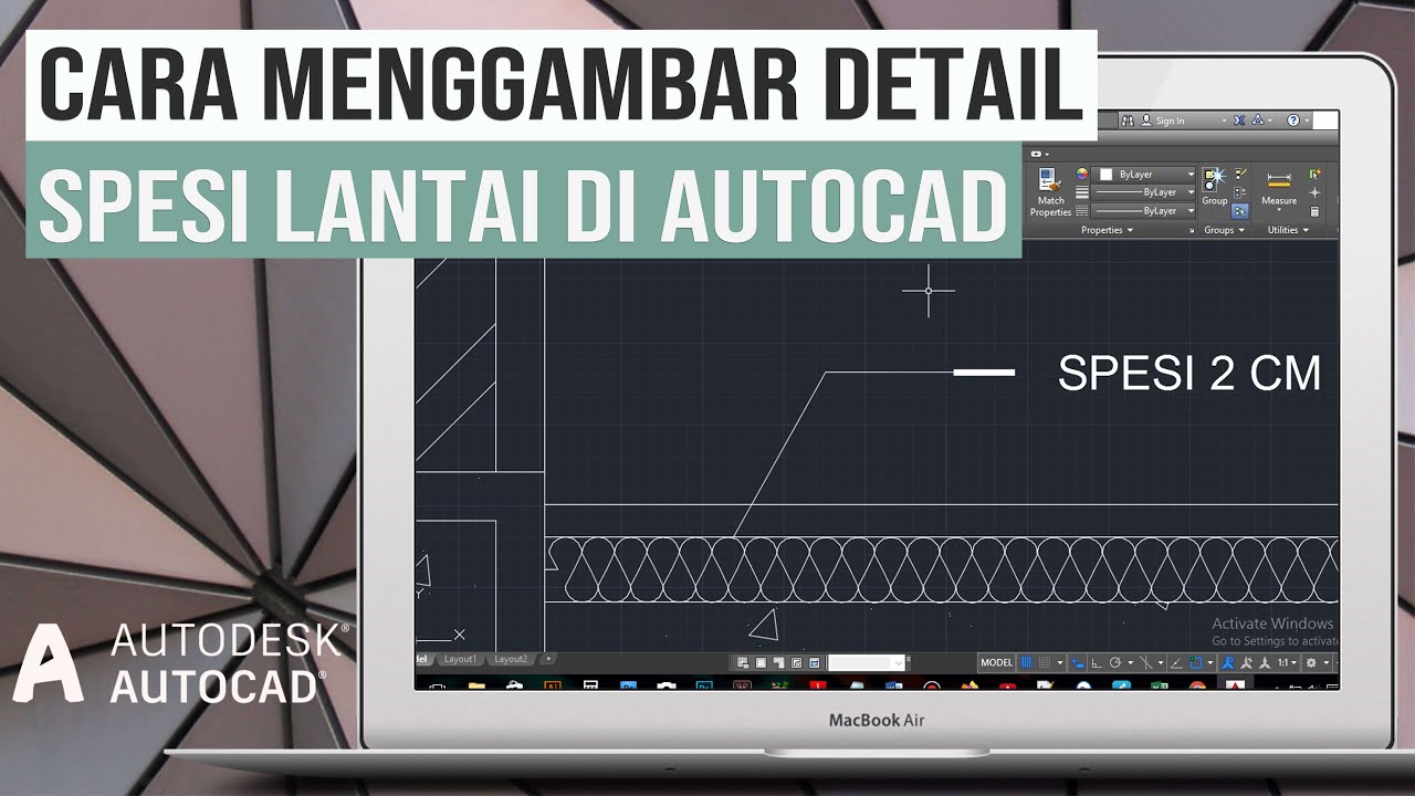 Cara Membuat Detail Spesi Lantai di AutoCAD - YouTube