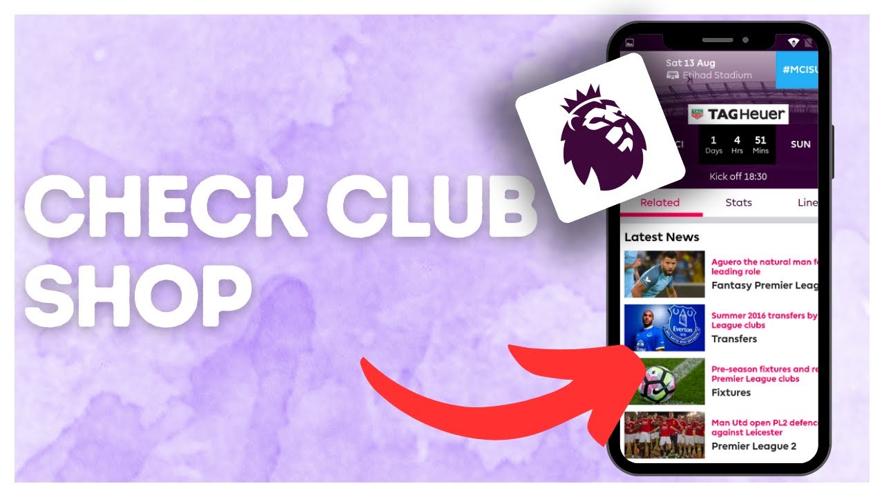 How to check club shop on Premier League? - YouTube
