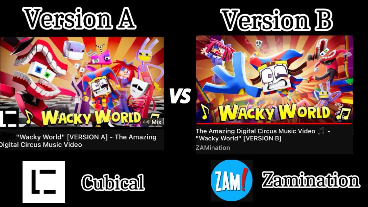 Wacky World Version A vs B (ft. The Amazing Digital Circus) - YouTube Wacky World Version A vs B (ft. The Amazing Digital Circus) - YouTube