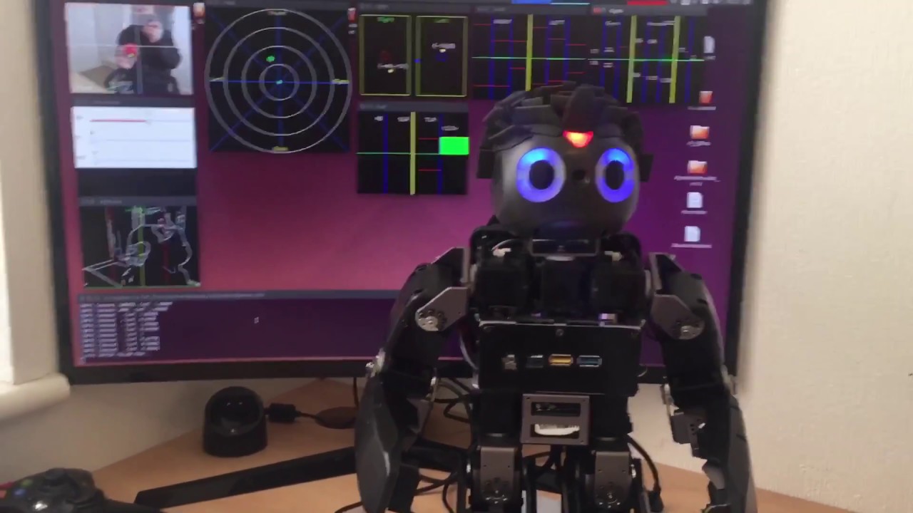 DARwIn OP Robot, Face & Speech Recognition. Intel NUC - YouTube