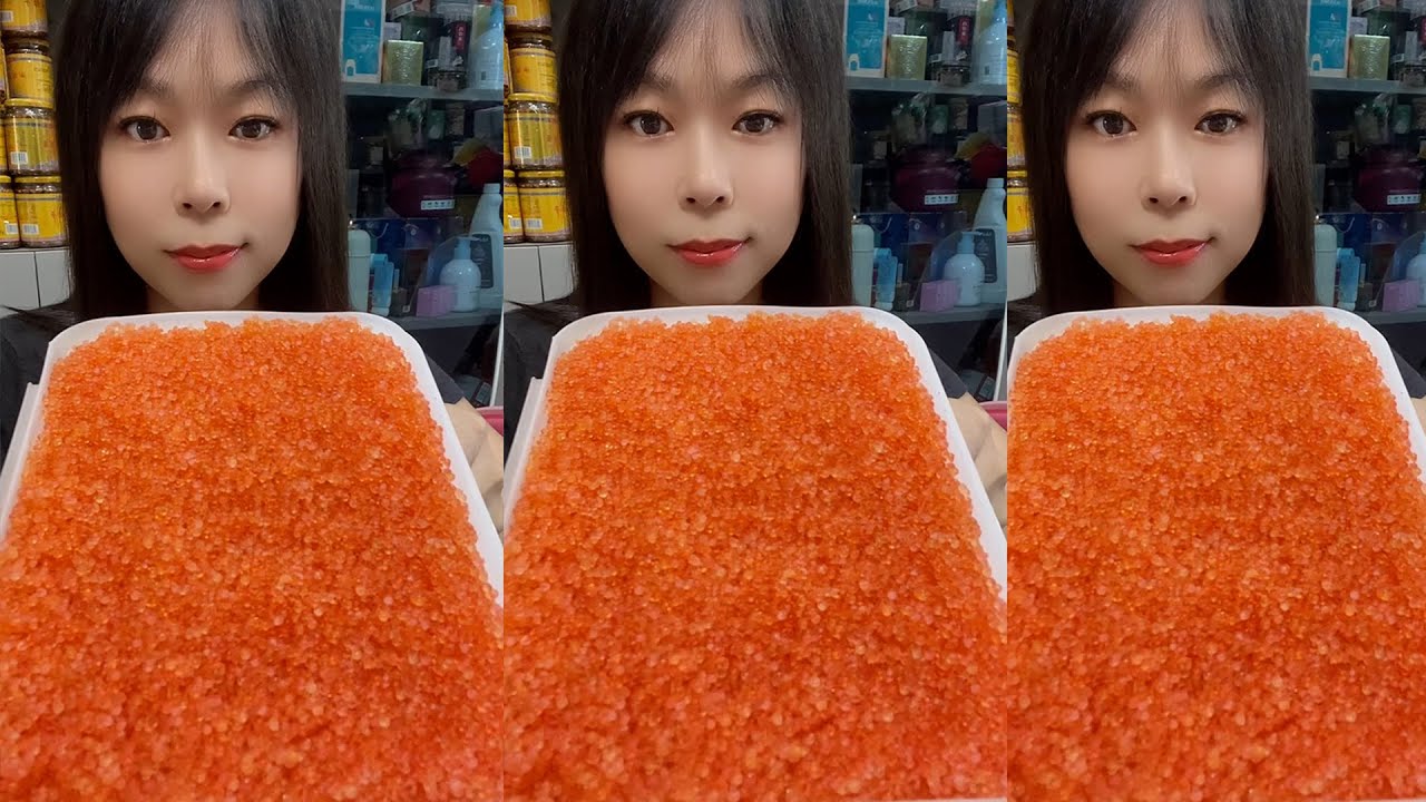Shan Mukbang / ASMR *BEST CRUNCHY EATING SOUNDS (Tobiko Eggs ...