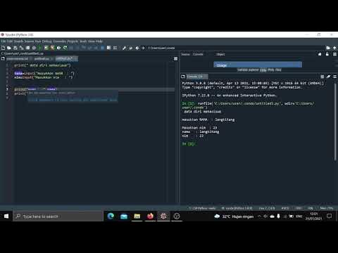 program biodata mahasiswa - bahasa pemrograman PYTHON - YouTube
