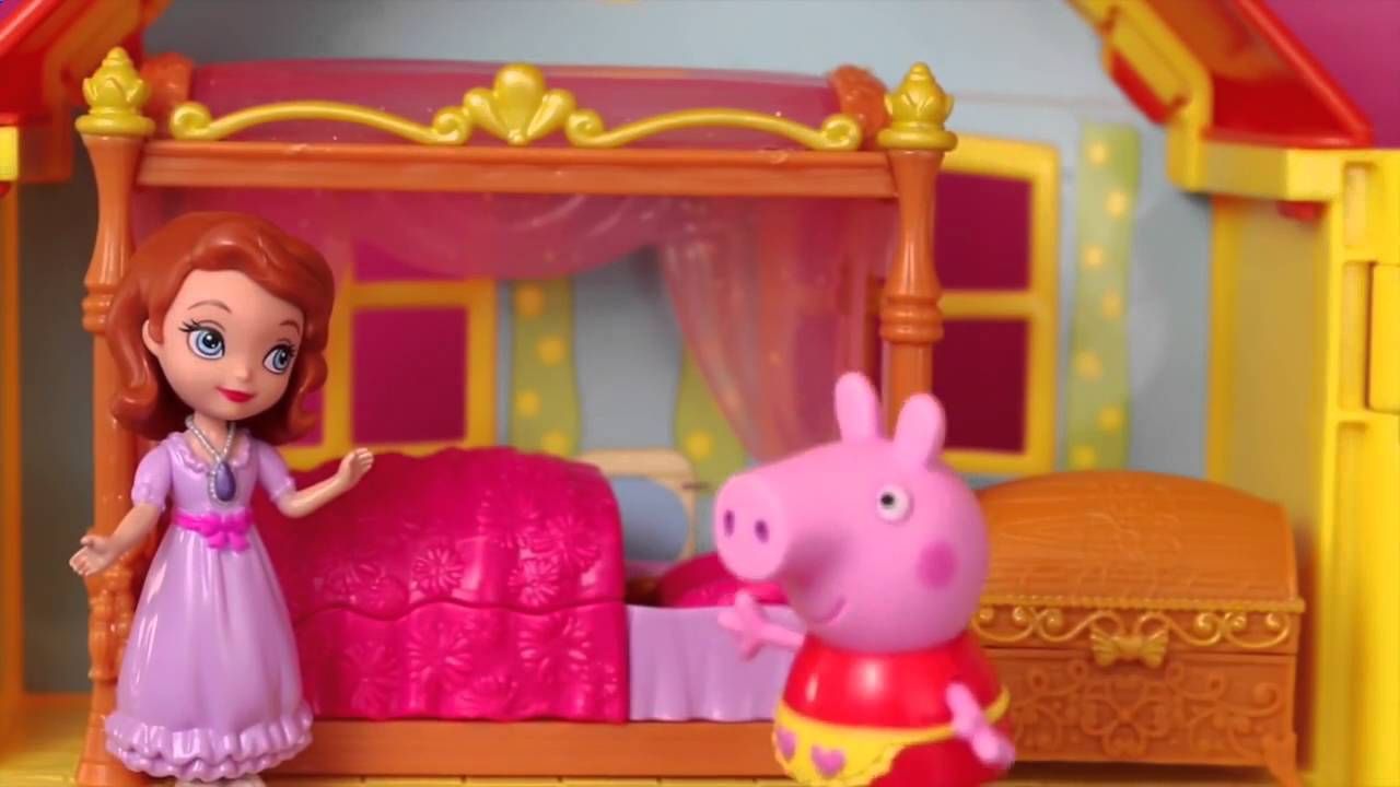 Peppa Pig and Sofia The First SLEEPOVER!!! Slumber Party Zoe Zebra ...