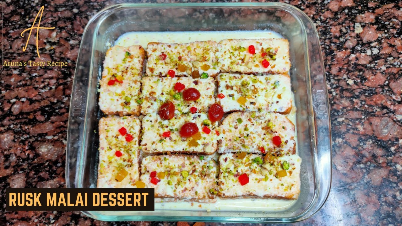 Rusk Malai Dessert | Sweet Milk Dessert | Dessert Snack | - YouTube
