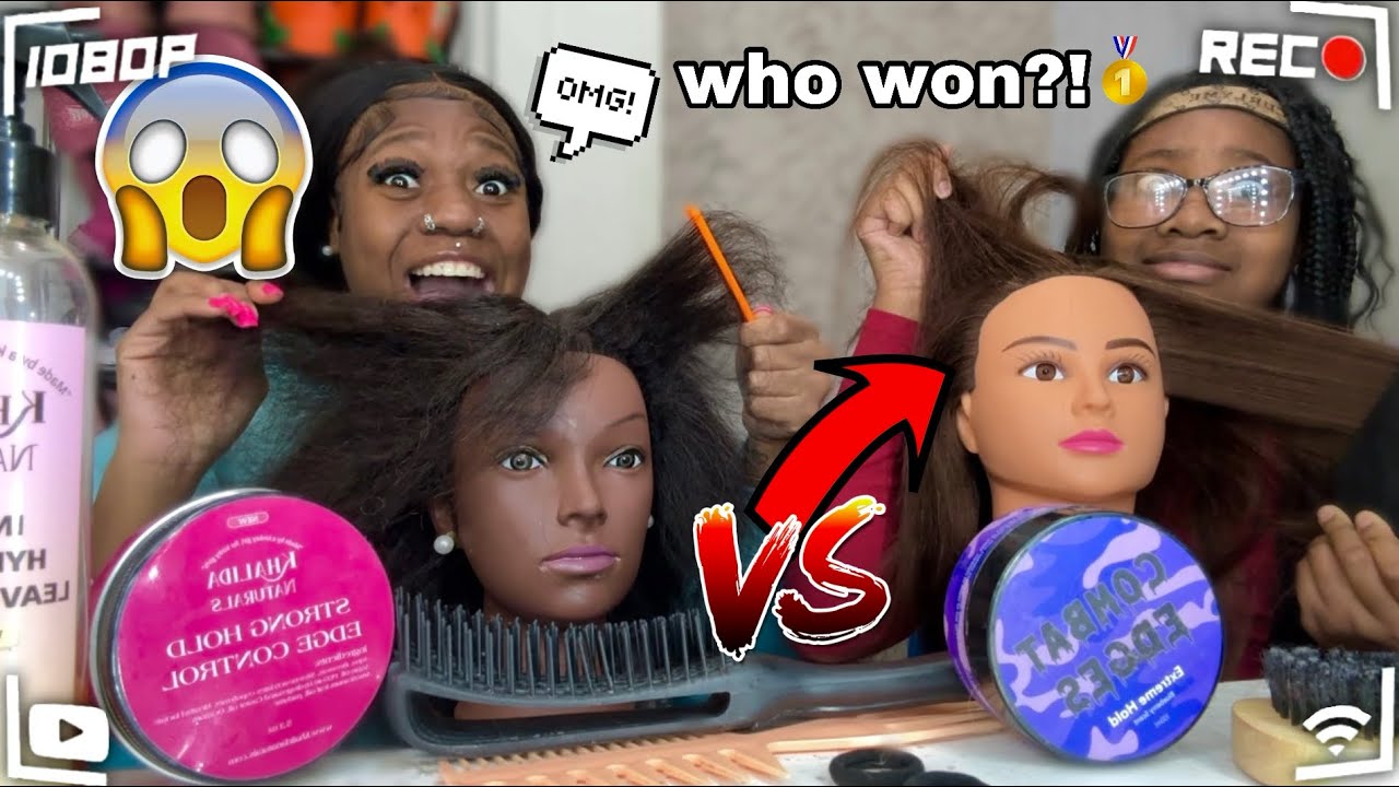 Doing 2 Space Buns on my Nappy Mannequin Hair |slay bun challenge - YouTube
