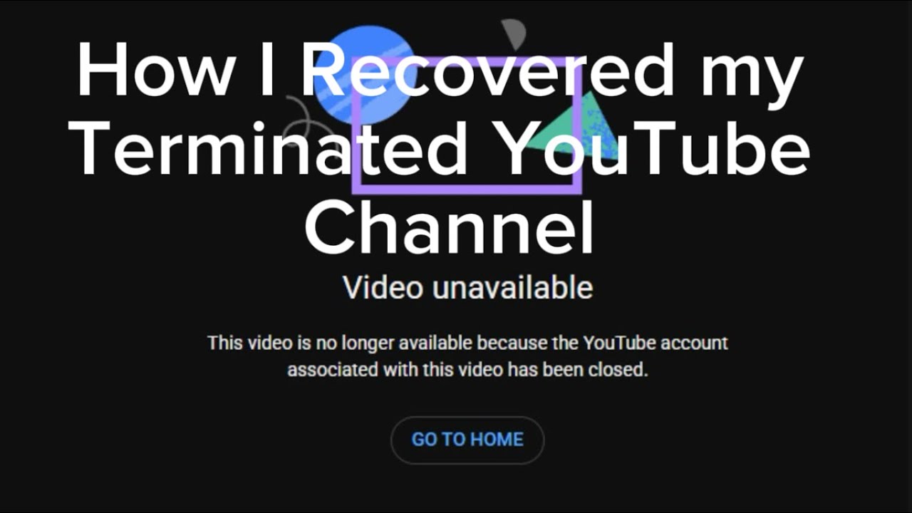 How I recovered My Terminated Youtube Channel - YouTube