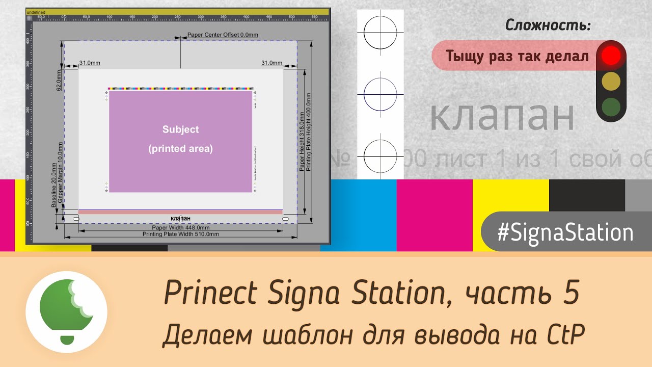 Prinect Signa Station. Часть 5: делаем шаблон для вывода на CtP - YouTube