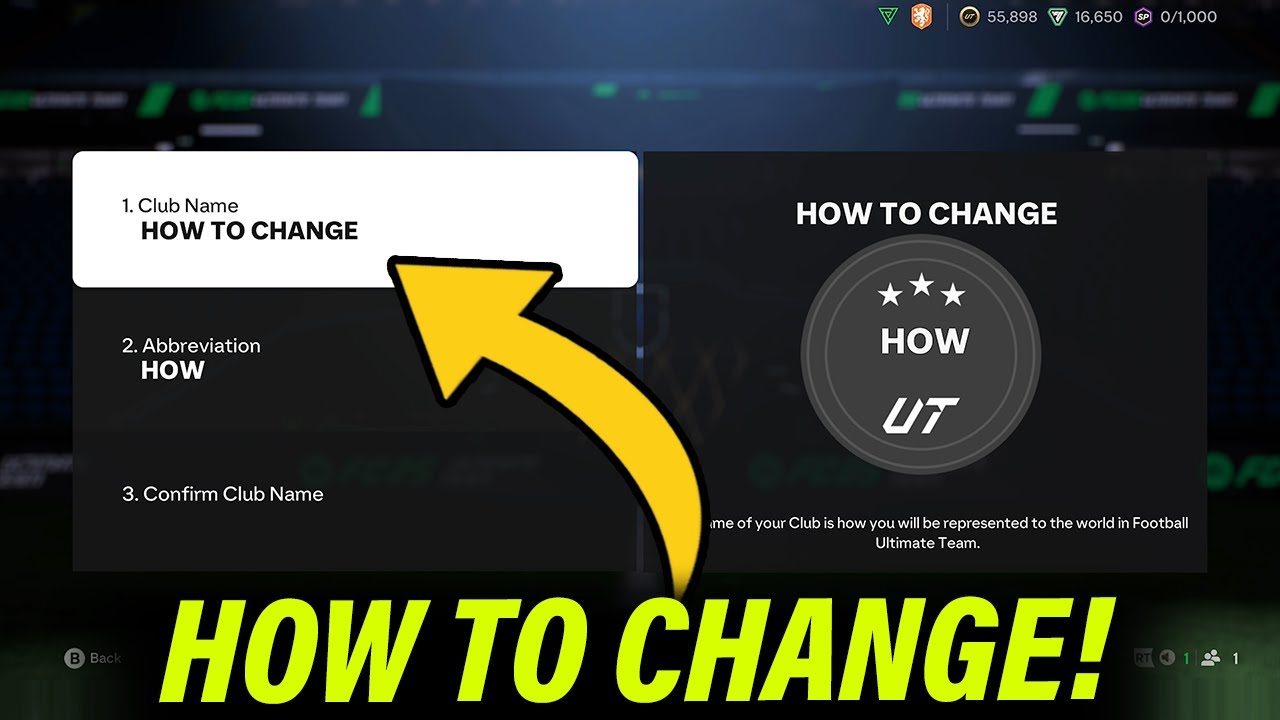How To Change Your Club Name on FC 25 Ultimate Team - YouTube