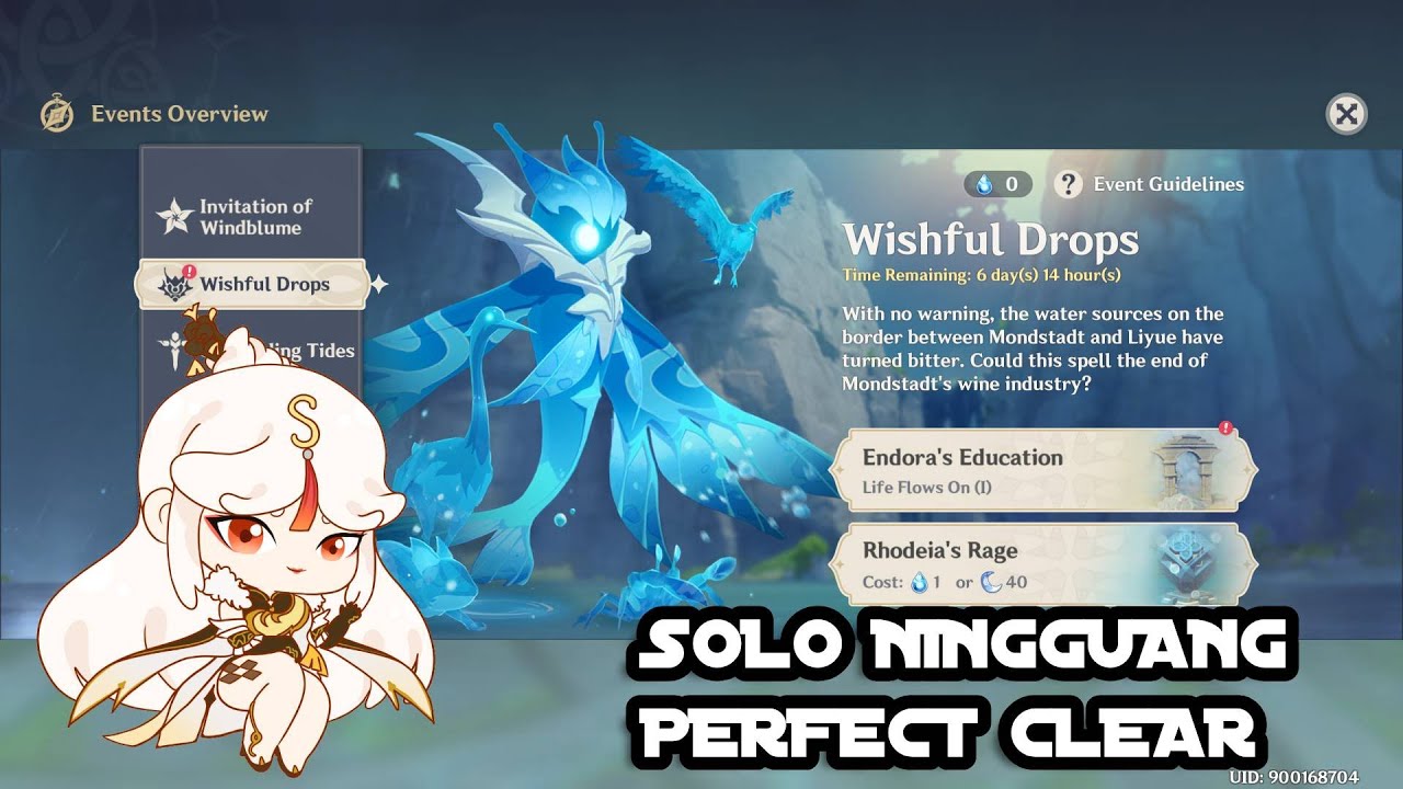 Solo Ningguang vs Rhodea's Rage (Wishful Drops Event) - Genshin Impact ...
