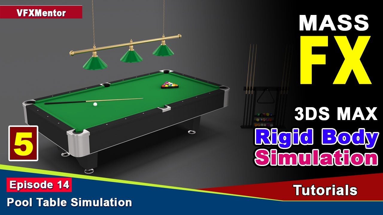 Mass FX Pool table simulation | Pool Table Modeling| 3DS MAX VFX ...