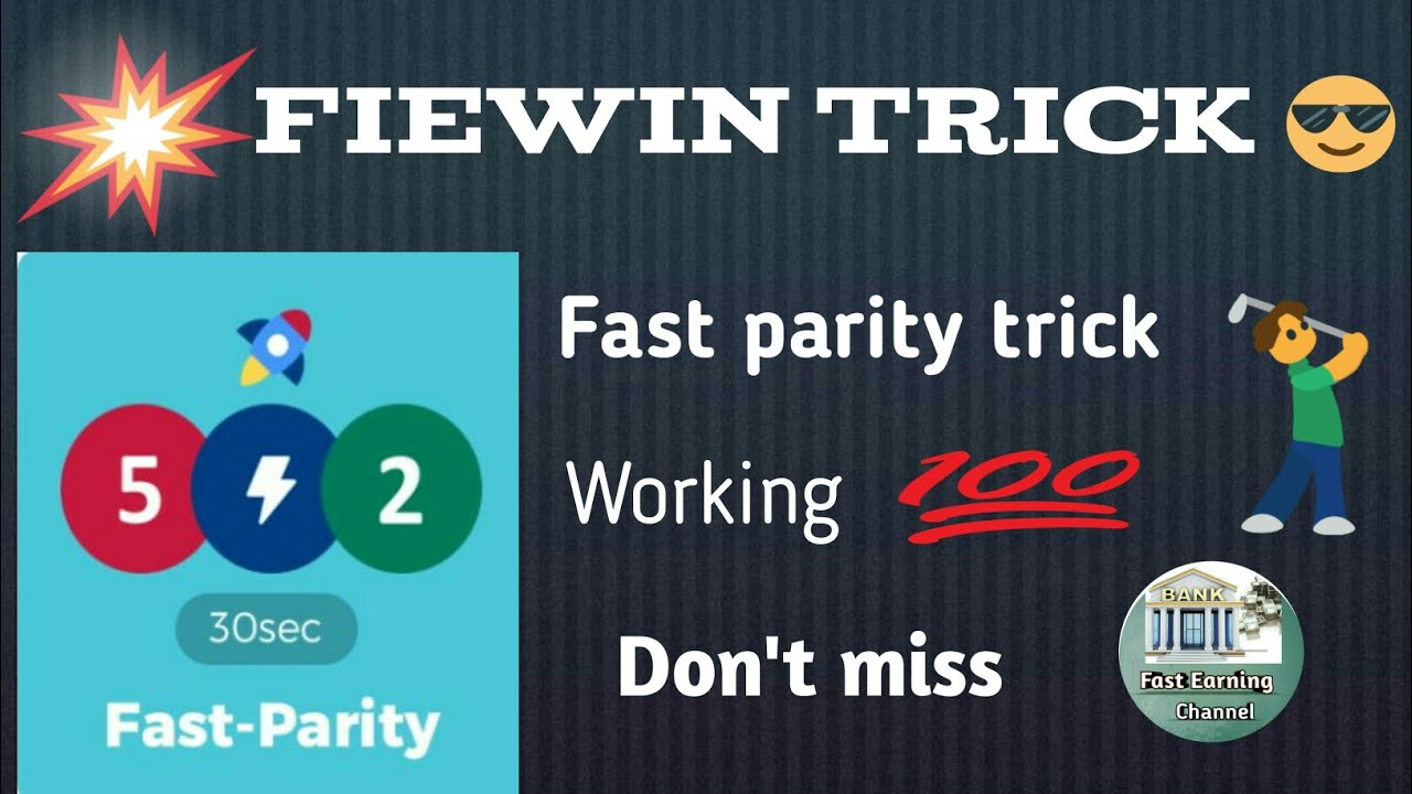 Fiewin ultimate trick // Fast parity master trick // Working 100% ...