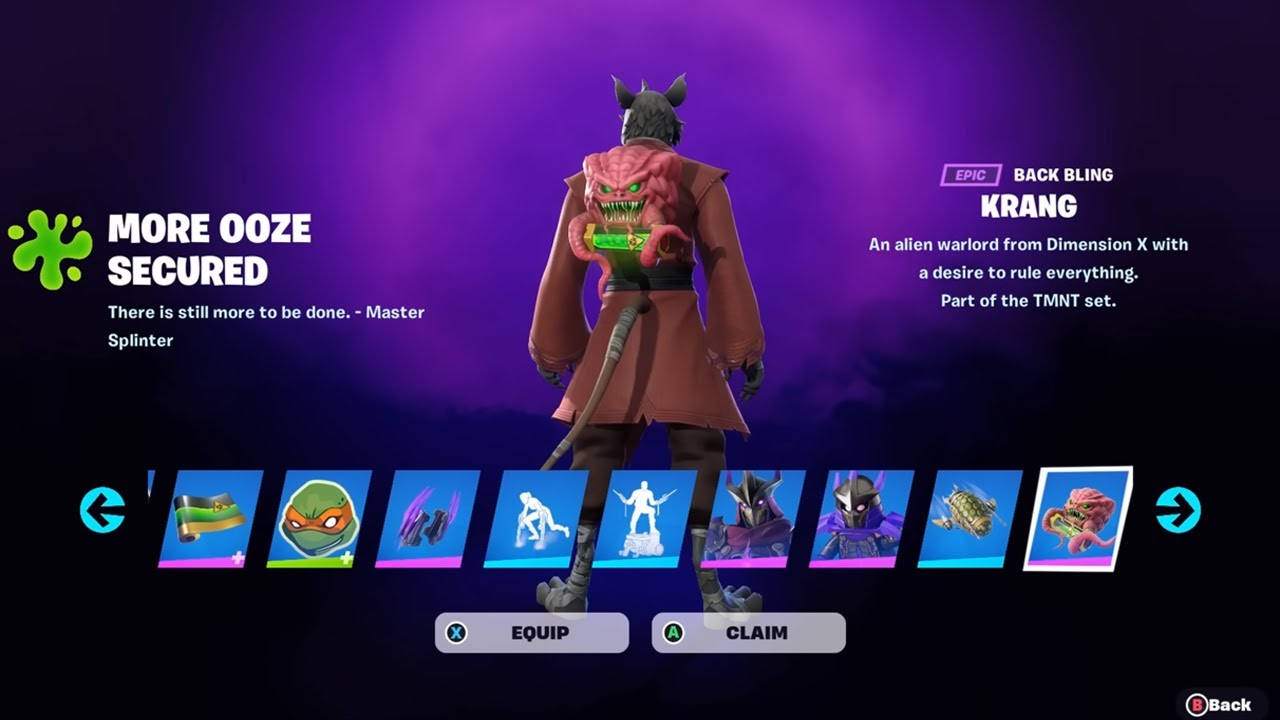 How To Get Krang Back Bling in Fortnite! - YouTube