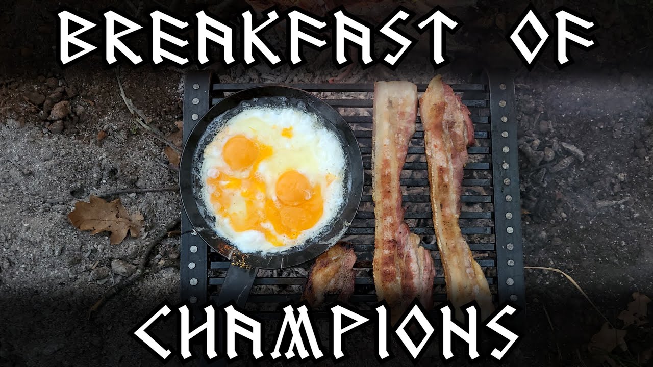 Breakfast of Champions | Viking Food and Cooking | Grilling Bacon - YouTube