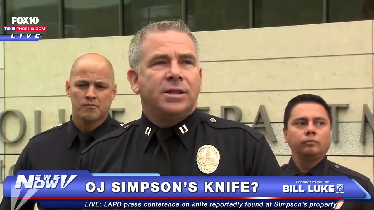 Knife FOUND on OJ Simpson's Property? LAPD Press Conference - FULL ...