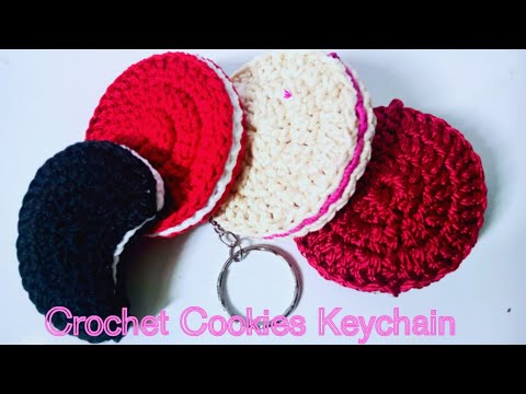 Crochet Keychain || Easy way to Crochet Cookie Keychain Oreo - YouTube