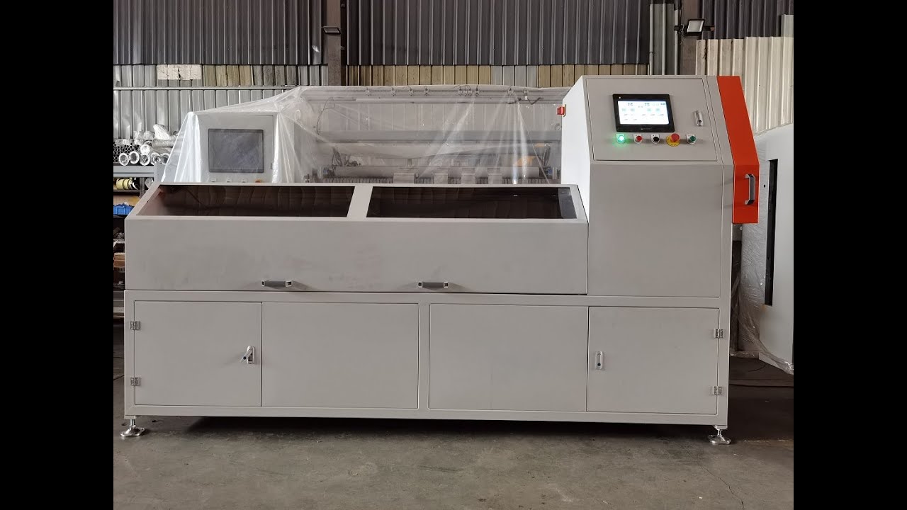 cardboard tube cutter automatic core cutter - YouTube