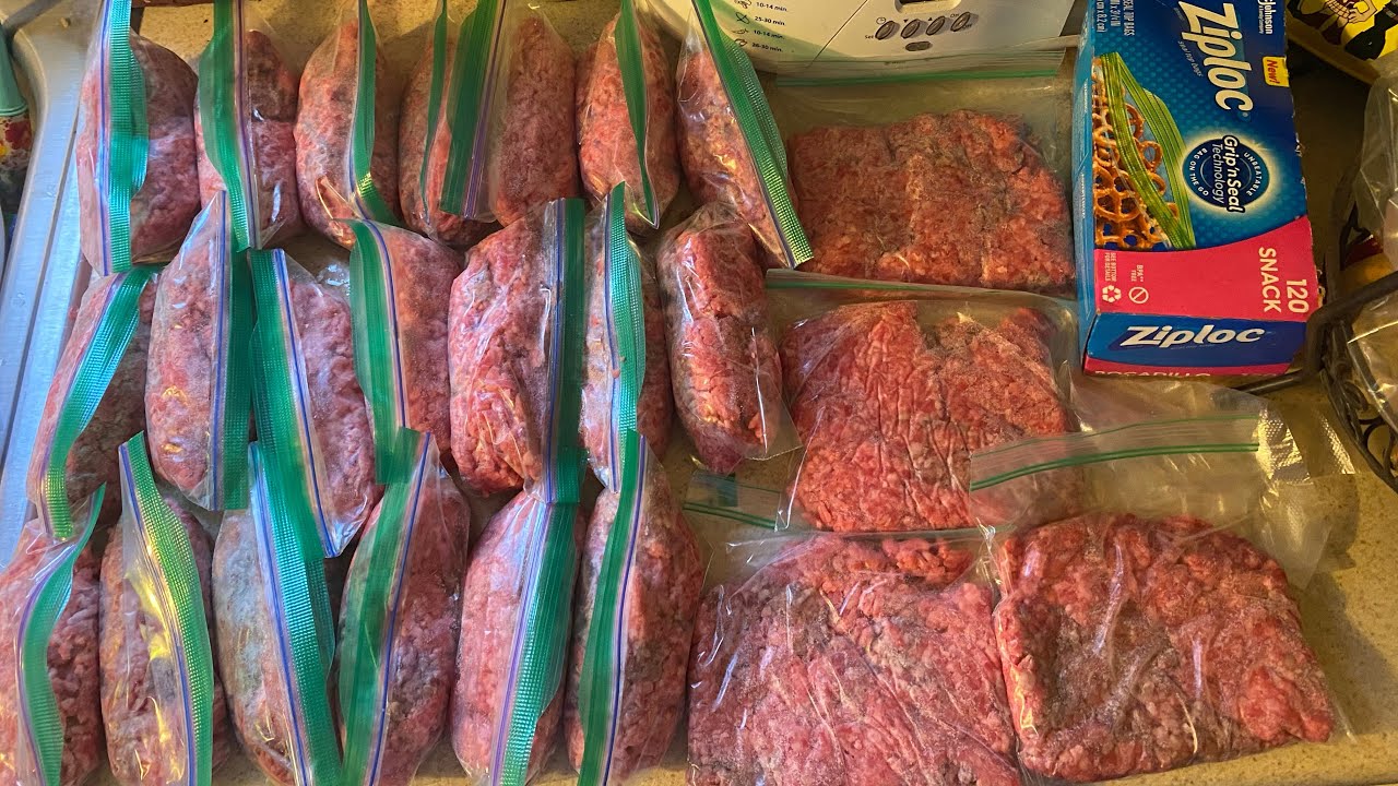 $25.60 buy ground beef on sale & package in bags, freeze for winter ...