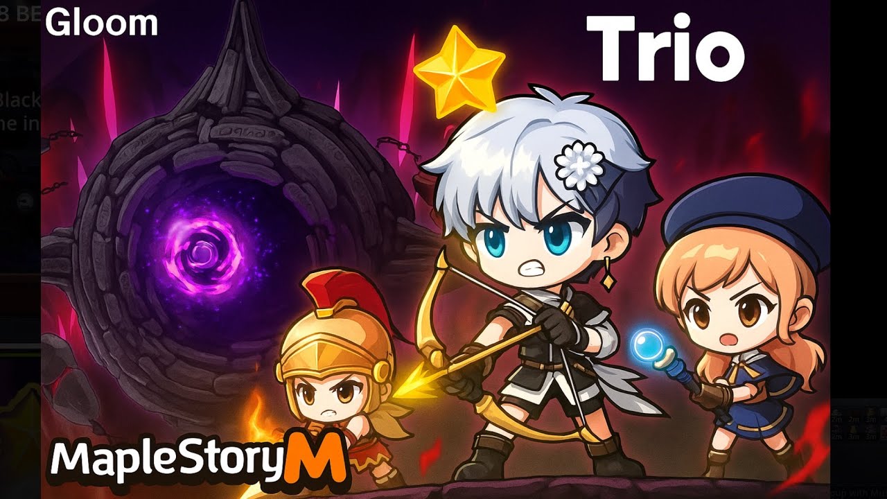 [MAPLESTORY M] A2Z - Trio bossing - Gloom run - Bow master PoV - YouTube