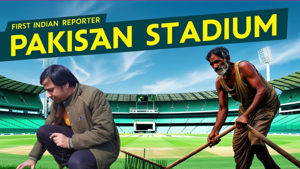 First Indian reporter in Pakistan 🏟️ stadium| Champion Trophy 🏆 update ...